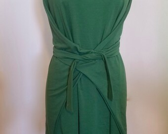 Green wrap dress | Etsy