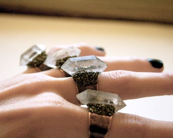 Quartz crystal ring | Etsy