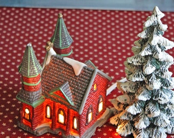 Lighted church | Etsy