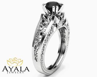 Ayala Jewelry Unique Engagement Ring Rose Gold by AyalaDiamonds