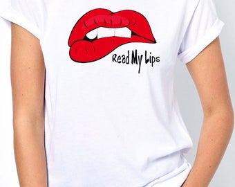 Lips tshirt | Etsy