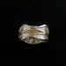 Trail of Gold Ring Sterling Silver and Gold Nugget by YukonRon