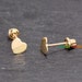 Solid 14K Yellow Gold Stud Screw Back Earrings 2mm 3mm 4mm 5mm