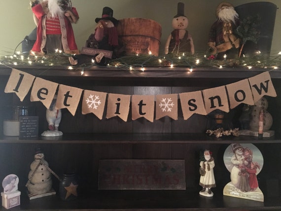 Let It Snow banner Winter banner Christmas banner Winter