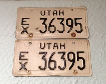 White license plate | Etsy