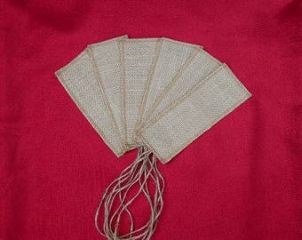 Burlap gift tags | Etsy