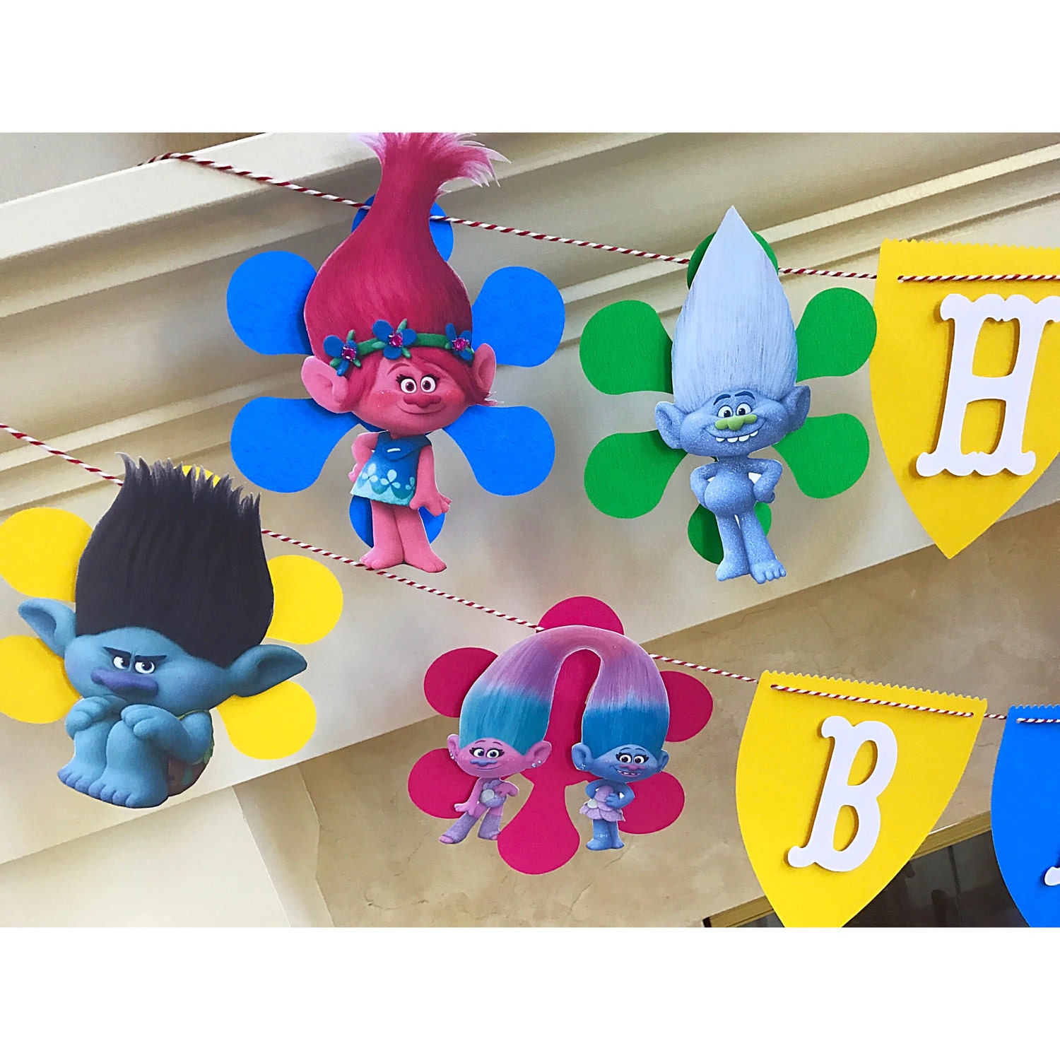 TROLLS Birthday Banner-Trolls Theme Party-Trolls Decorations