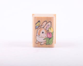 Easter bunny stamp | Etsy
