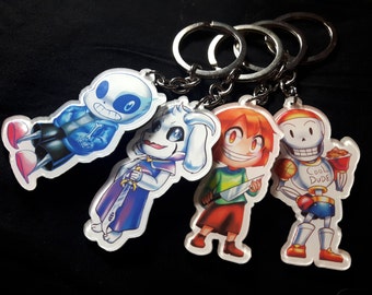 UNDERTALE clear acrylic charms