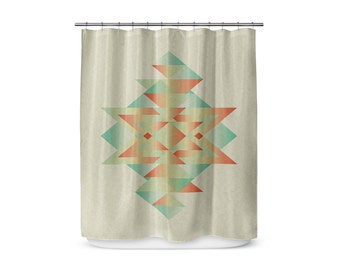 Aztec shower curtain | Etsy