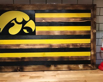 Iowa hawkeye sign | Etsy