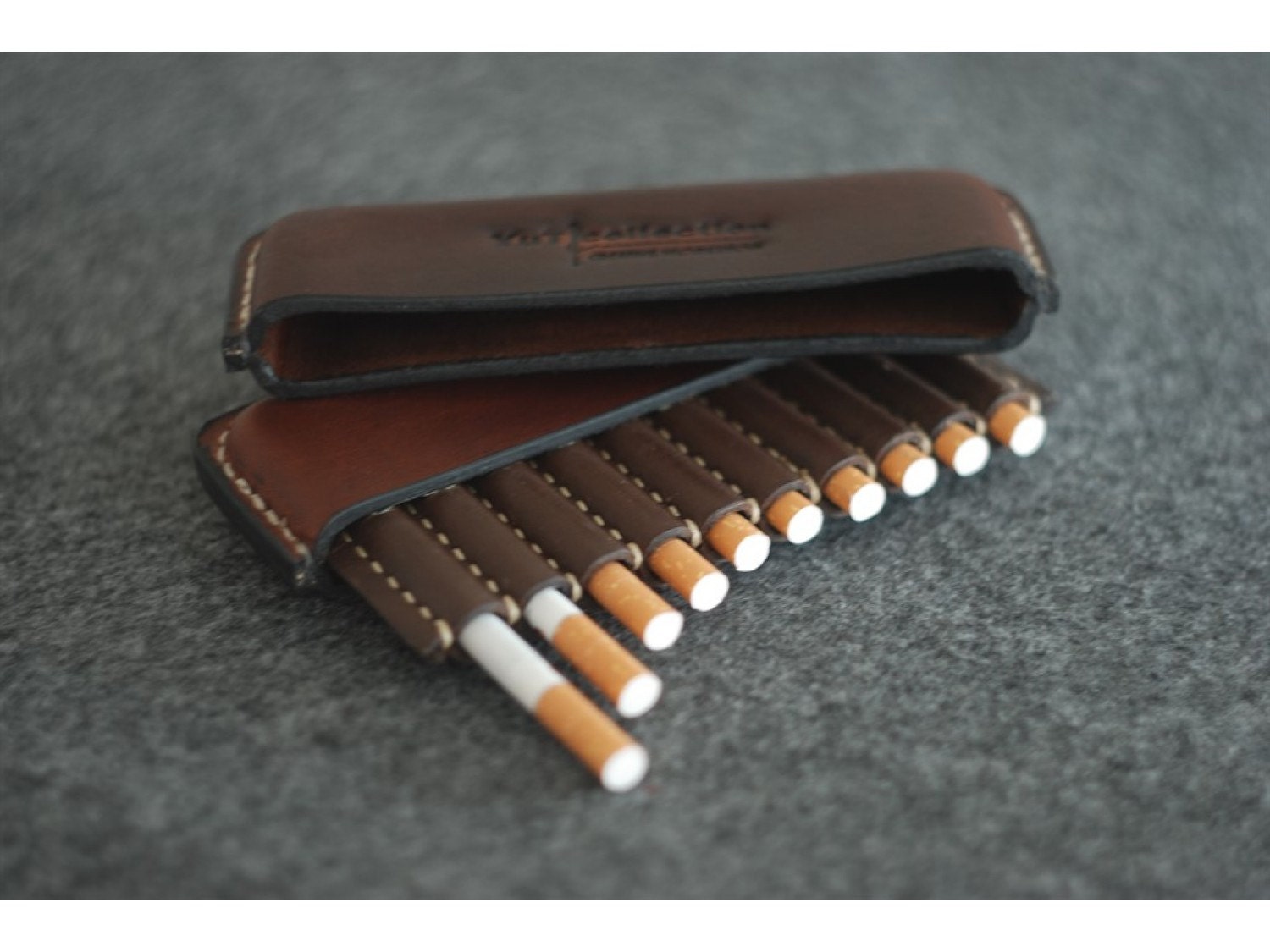 Leather cigarette case Gifts for smokers Tobacco pouch