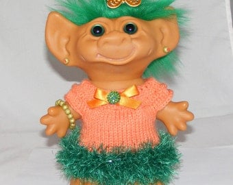 Green hair troll | Etsy
