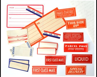 Air mail stickers | Etsy