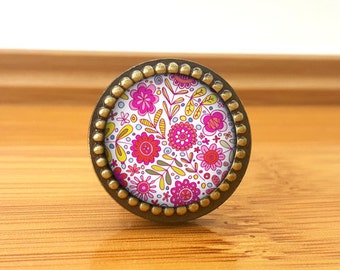 Flower drawer knob | Etsy