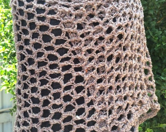Crochet mesh scarf | Etsy