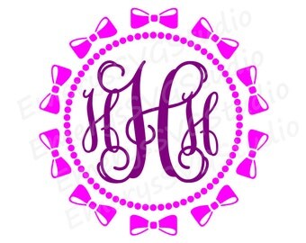 Pearl monogram svg | Etsy