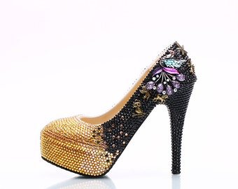 Crystal heels | Etsy