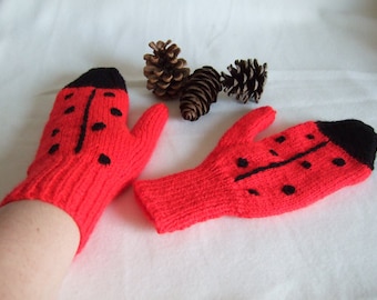 Red mittens | Etsy