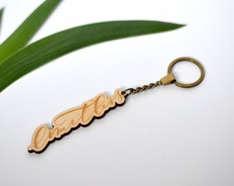 Laser cut keychain | Etsy