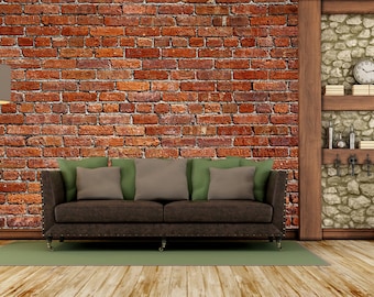 Brick wall decal | Etsy