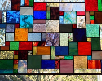 Modern stained glass | Etsy