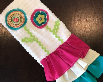 Ruffle hand towel | Etsy