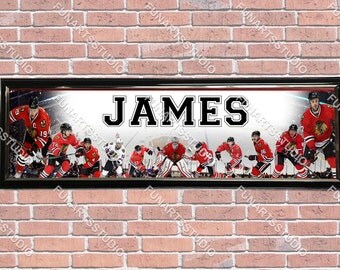 Blackhawks frame | Etsy