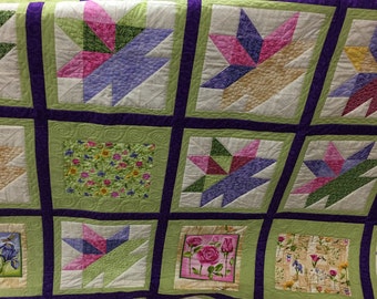 Flower basket quilt | Etsy