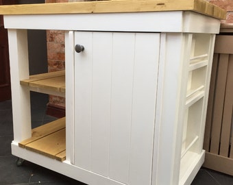 Items similar to Handcrafted Wrought Iron Kitchen Island with Open ...