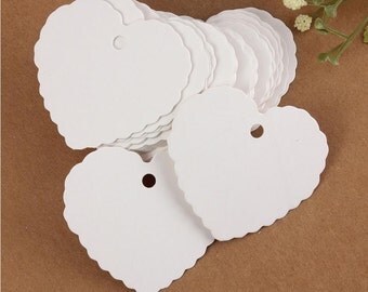 Heart shaped tags | Etsy