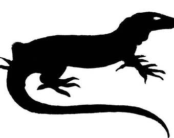Lizard stencil | Etsy