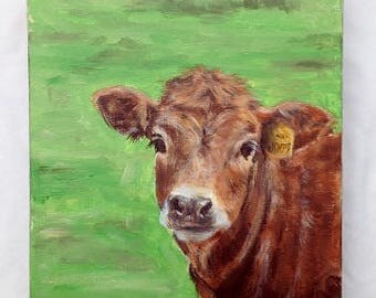 Calf painting | Etsy