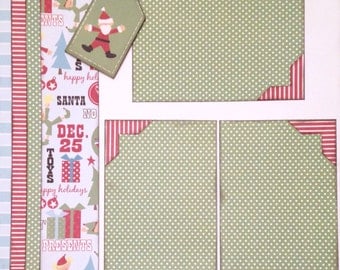 12x12 2 Page Scrapbook Layout Kit Camping