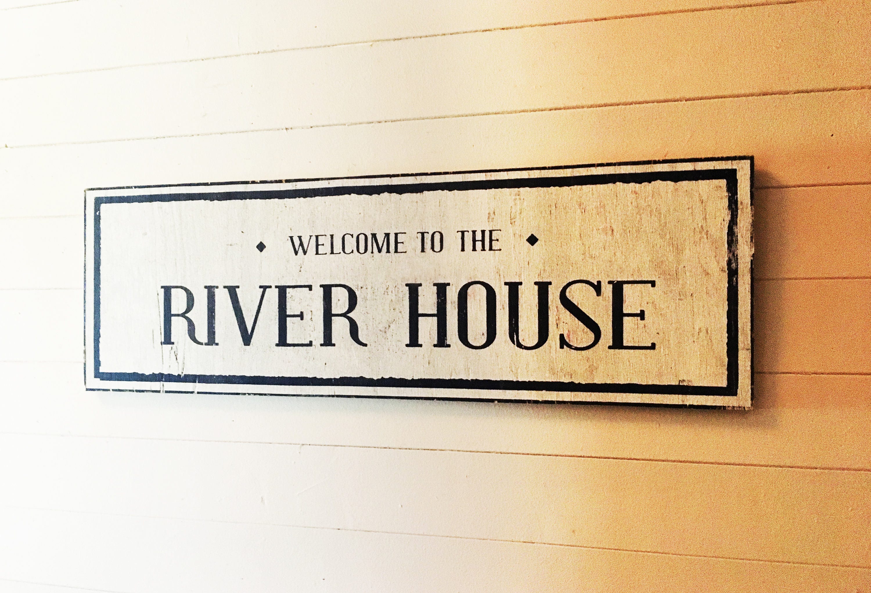 Rustic River sign Welcome to the River House 9x29
