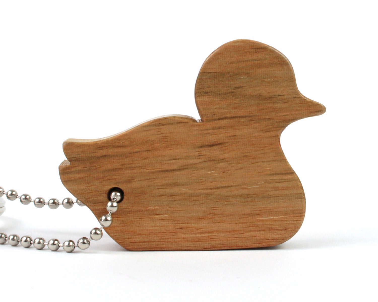 Duck Silhouette Key Chain Simple Outline Wood Duck Key Ring