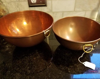 Copper mixing bowls | Etsy