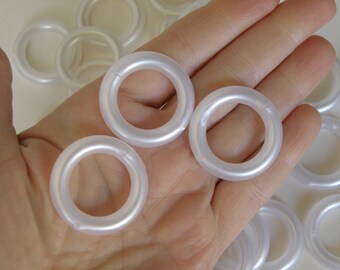 White plastic hoop | Etsy
