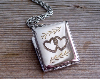 Gold heart locket | Etsy