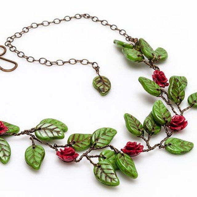 Beaded Nature Jewelry Bridal Jewelry by CherylParrottJewelry