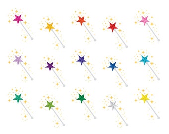 Fairy wand clipart | Etsy