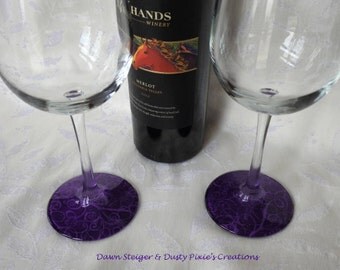 Purple goblets | Etsy