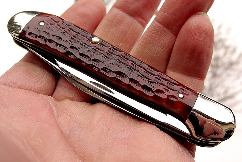 Vintage 1940's Case XX Red bone Copperhead Knife 6249 Mint