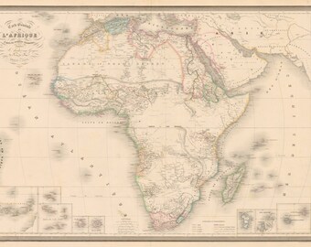 1800s africa map | Etsy