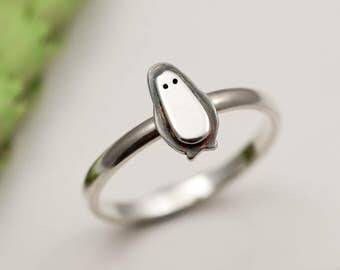 Penguin ring | Etsy