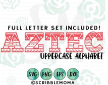Unique aztec letters related items | Etsy