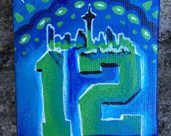 Seahawks painting | Etsy