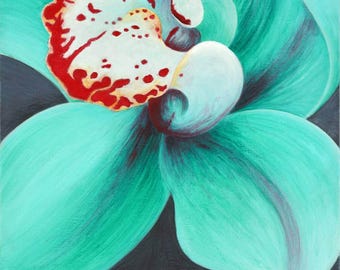 Orchid painting | Etsy