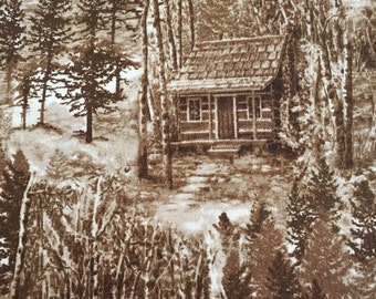 Wood log fabric | Etsy