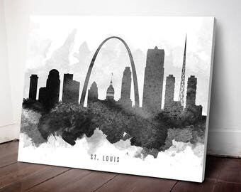 St. Louis Skyline Art Print St. Louis Wall Art St. Louis